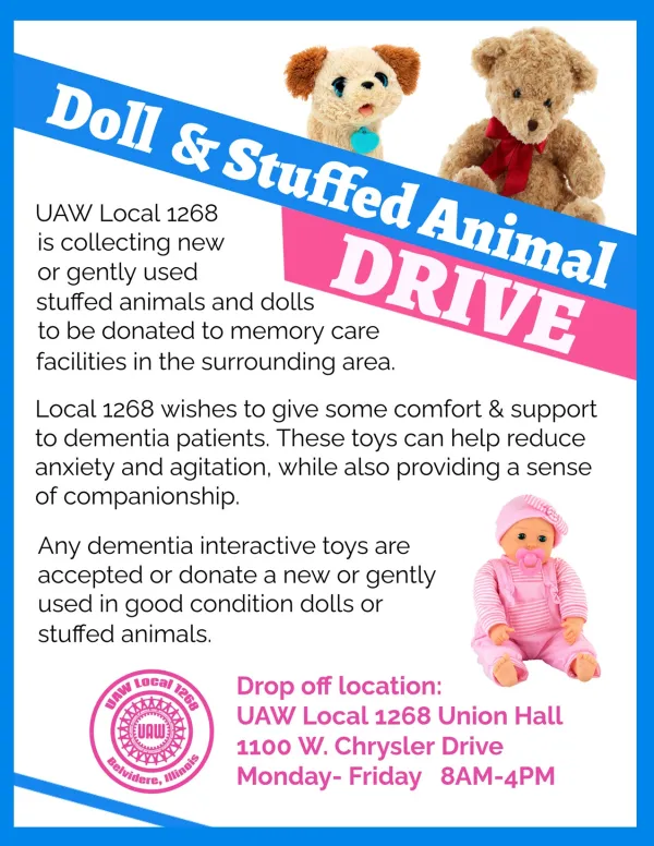 Doll & Stuffed Animal Drive | UAW Local 1268