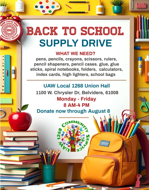 School Supply Drive | UAW Local 1268