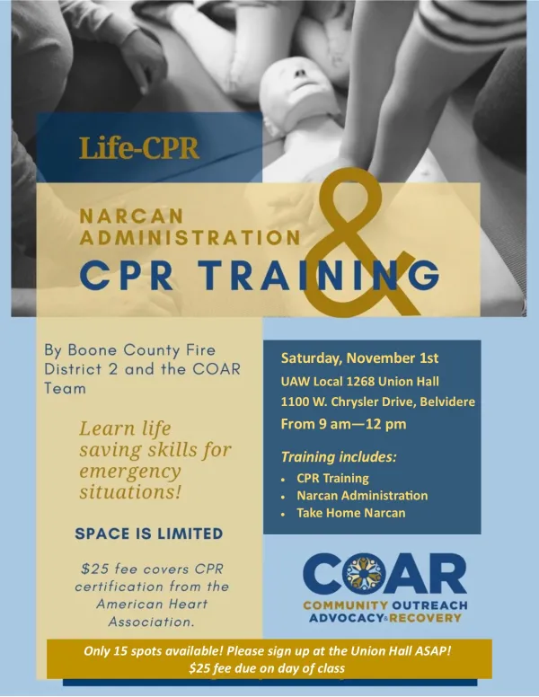 CPR Training and NARCAN Administration Class | UAW Local 1268
