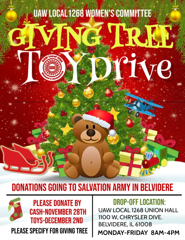 Women's Committee Giving Tree Drive | UAW Local 1268